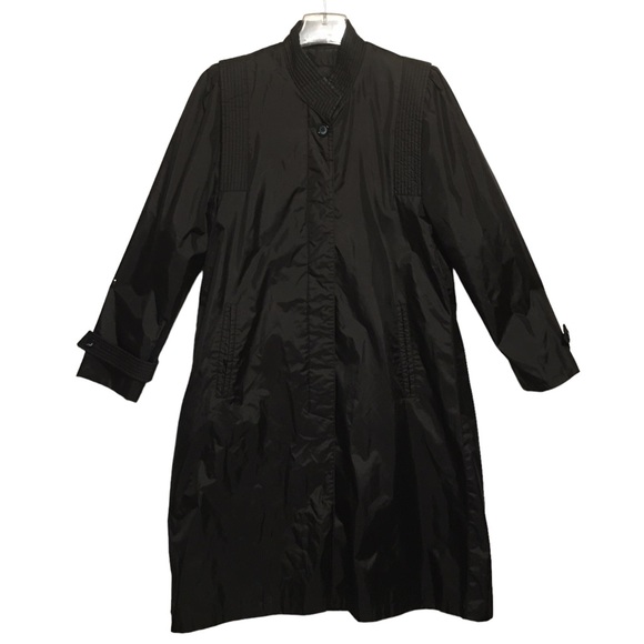 kmart apparel | Jackets & Coats | Vtg Black Trench Rain Coat Quilted ...